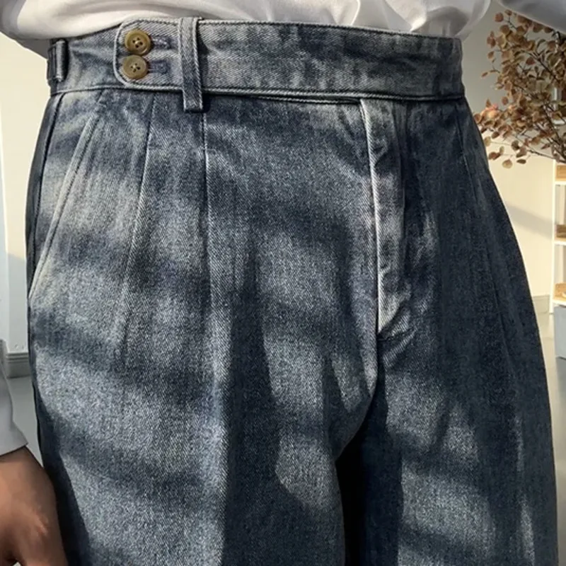 Straight-Tube-Loose-Washed-High-Grade-Casual-Pant-Men-Dress-Trouser ...