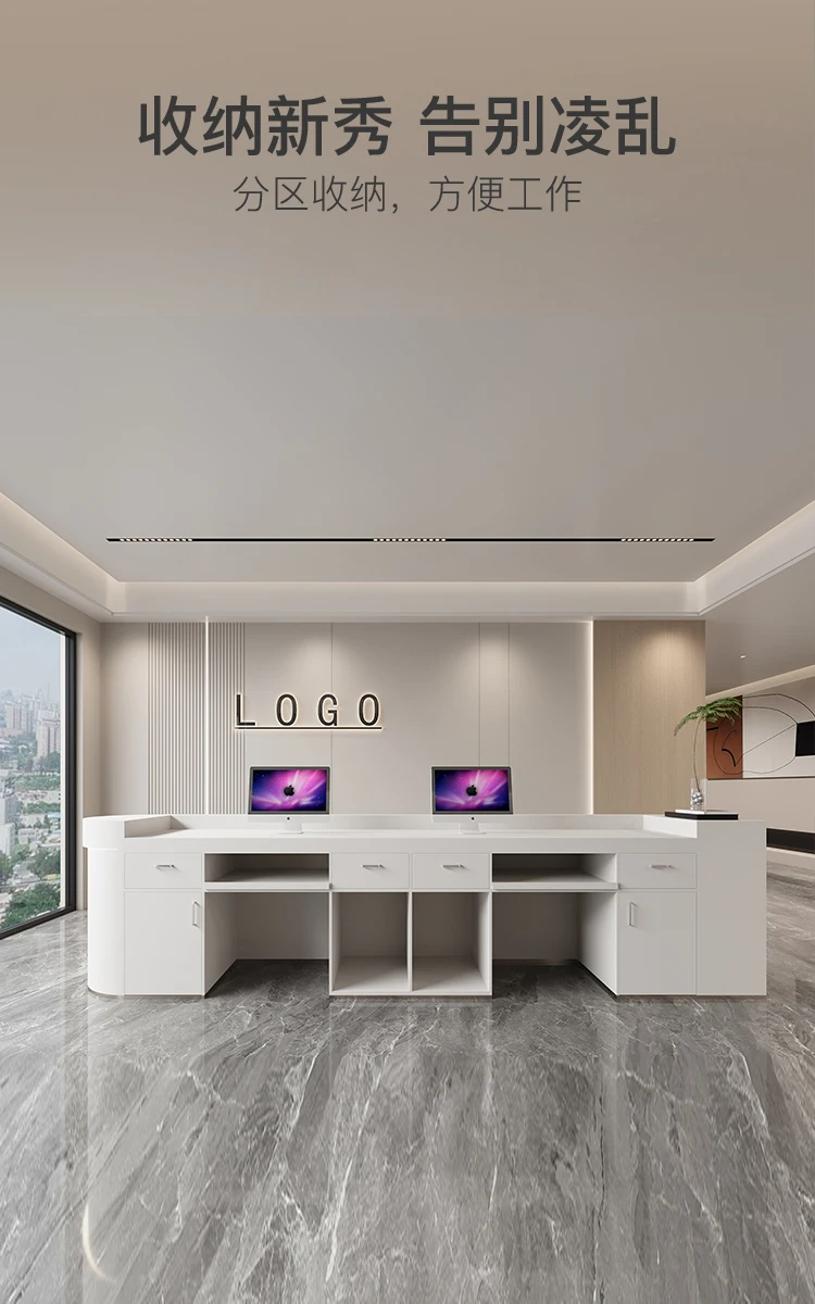 Executive Office Reception Desk Luxury Display Clinic Mobile Reception ...