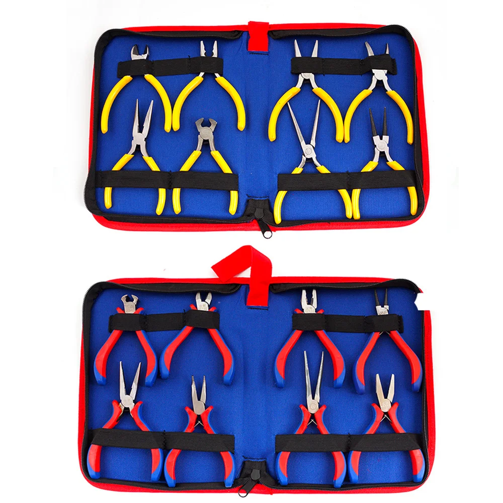 8pcs Mini Jewelry Pliers Set Diagonal Pliers Round Bent Needle Nose ...