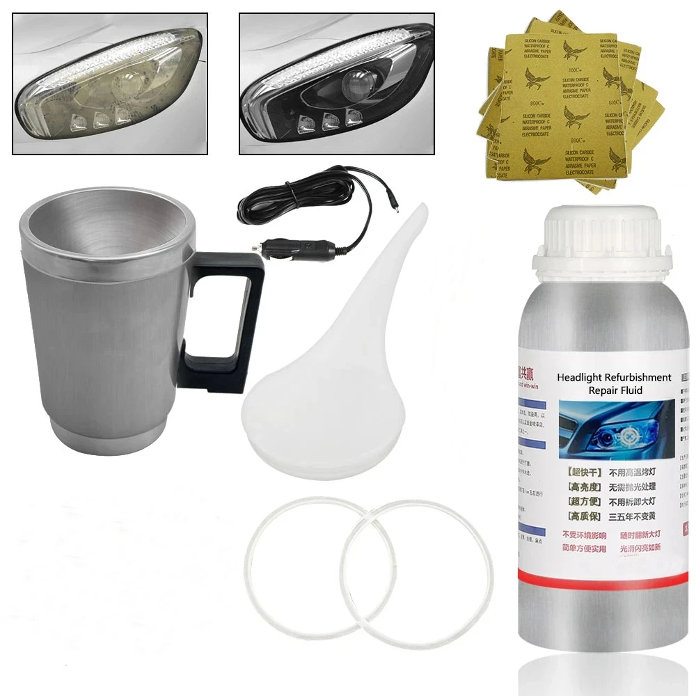 Headlight Chemical Polishing Kit Headlights Liquid Polymer Repair Fluid ...