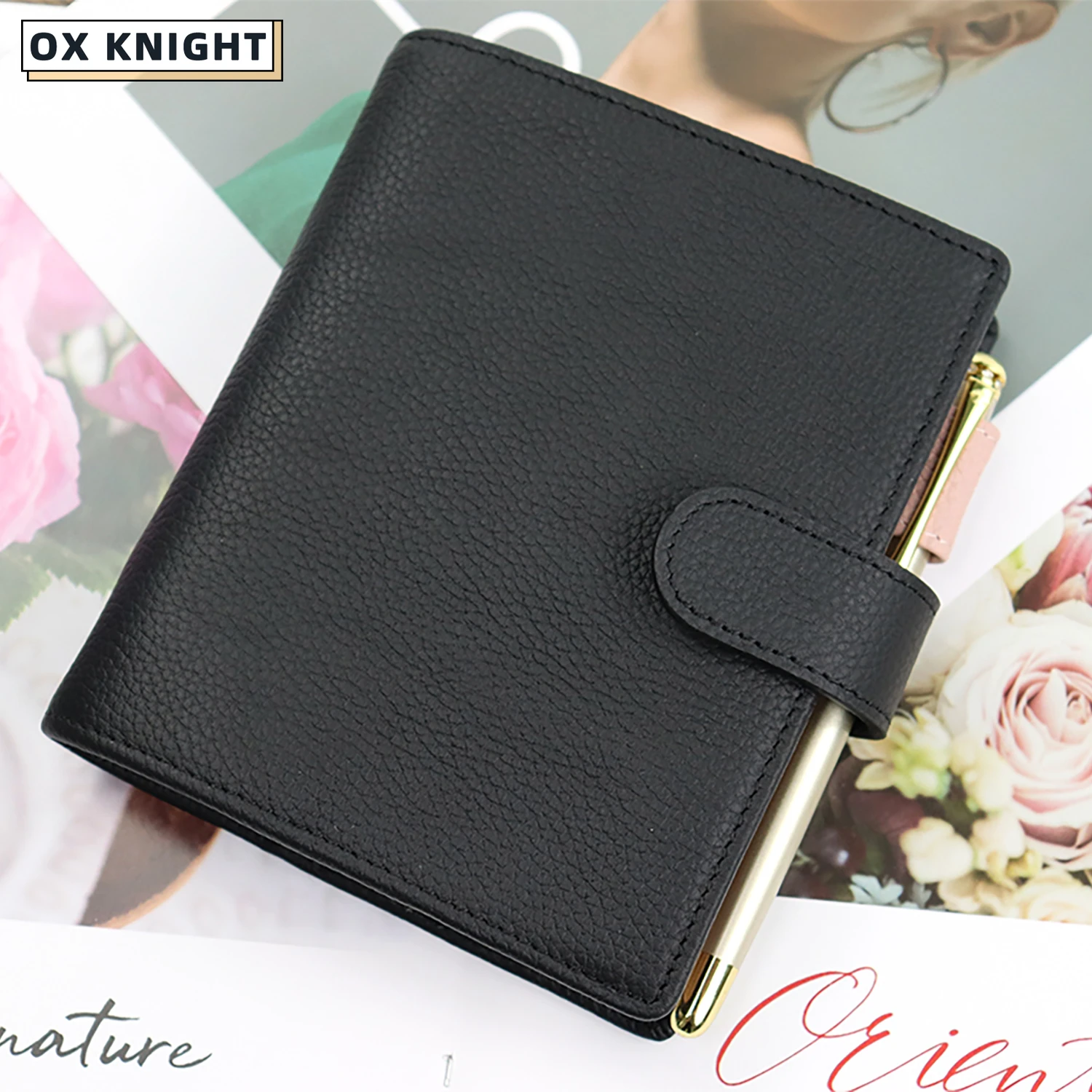 OX KNIGHT Leather Journal Notebook Planner Book Cover Pebbled Style ...