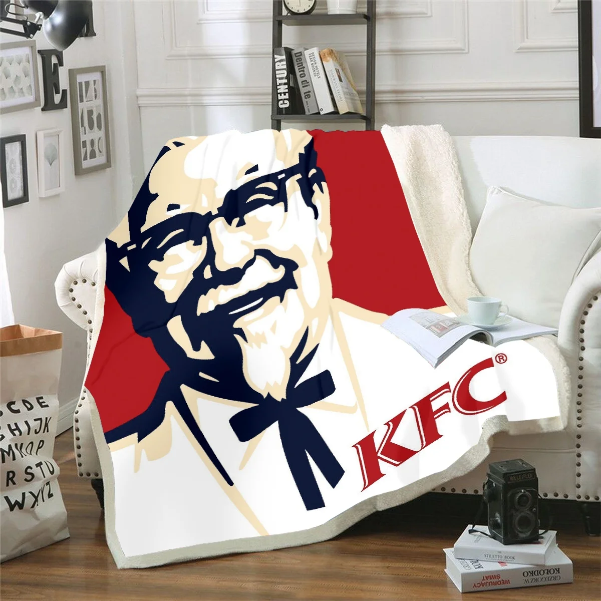 3D Print KFC Blanket for Beds Hiking Picnic Thick Quilt Fashionable ...