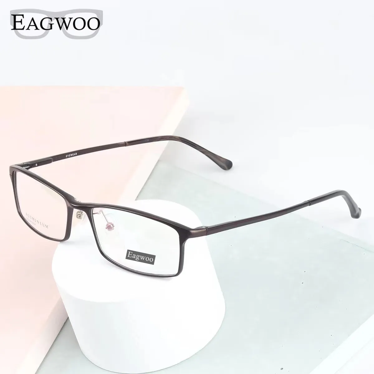 Eagwoo Aluminum Men Prescription Eyeglasses Full Rim Optical Frame ...