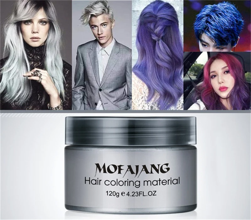Mofajang CERA de Color para el cabello, tinte azul Pastel para el ...