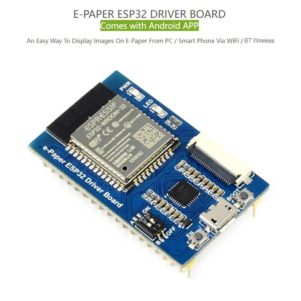 ESP32-E-ink-Display-Screen-Module-WiFi-Wireless-Powered-Epaper-Module ...