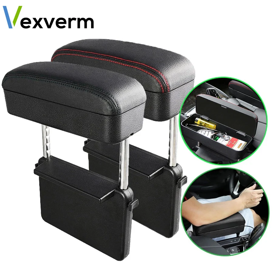 Car Adjustable Armrest Box Elbow Support Car Center Console Car Storage ...