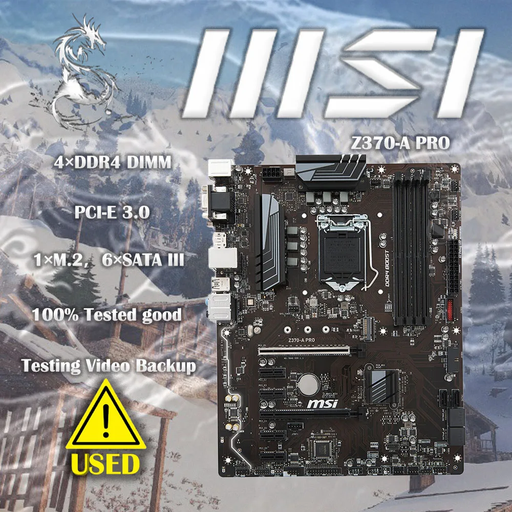 Used-MSI-Z370-A-PRO-LGA-1151-300-Series-Z370-SATA-6Gb-s-ATX-Intel ...