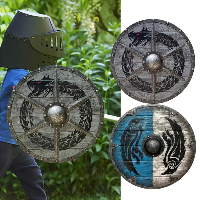 Viking Shield Medieval Eivor Valhalla Warweave Wooden Painted Viking ...