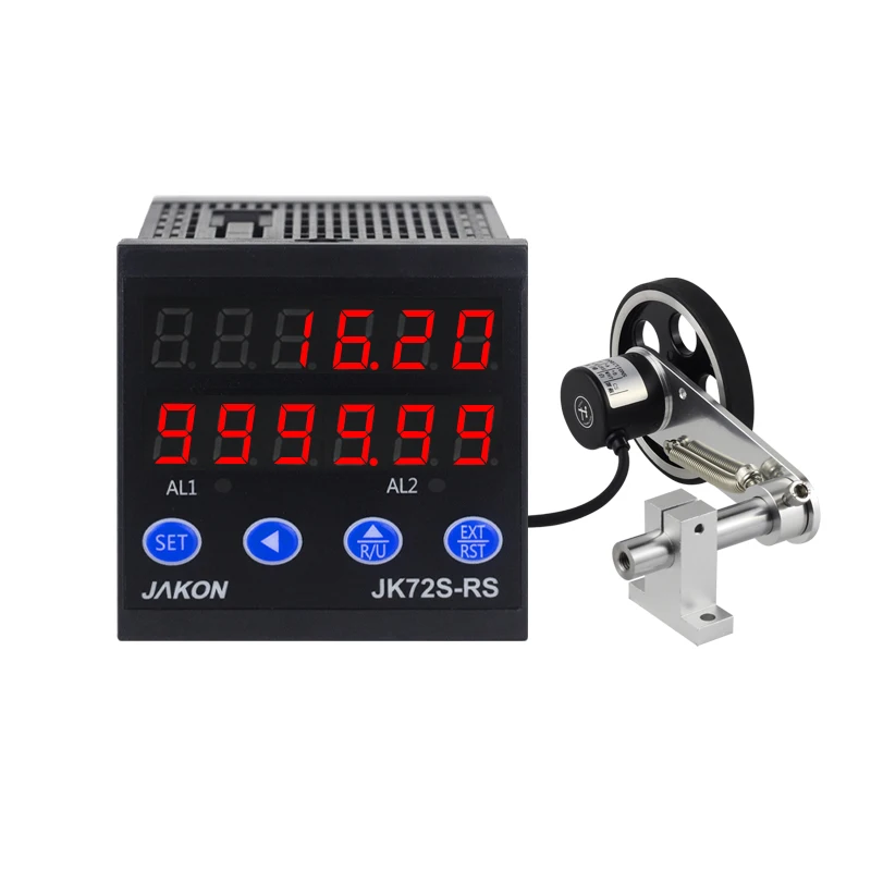 Electrical-6-Digital-Wheel-Roller-Meter-Counter-Fabric-Textile-Length ...