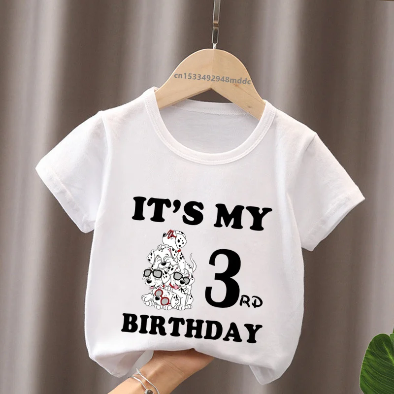 Disney 101 Dalmatians Little Spotted Dogs Kids Clothes It's My 1 2 3 4 ...