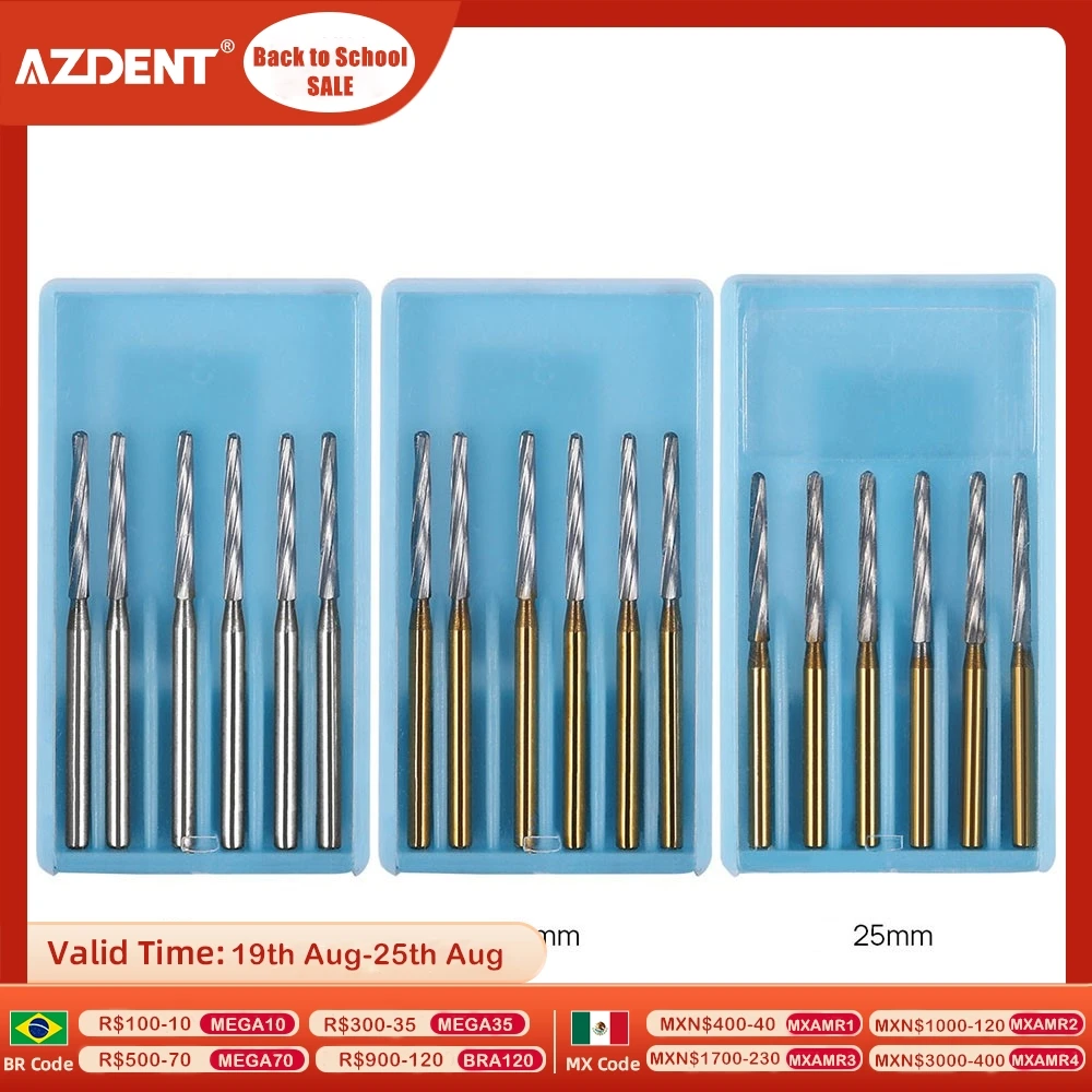6PCS-Box-AZDENT-Dental-Surgical-Tungsten-Carbide-Burs-FG-1-6mm-Bone ...