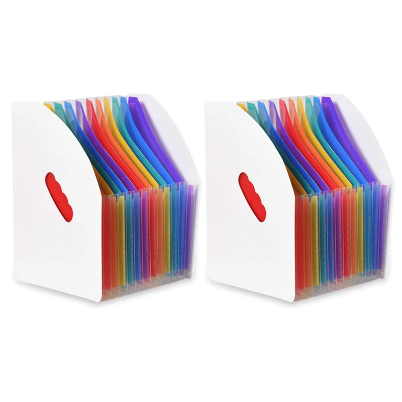2X Expanding File Holder Folder Standing A4 Vertical File Organizer ...