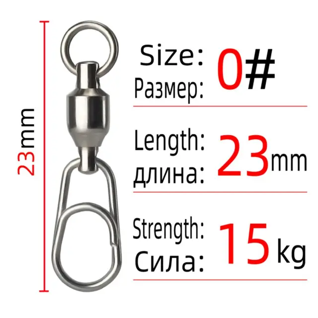 5Pcs Oval Split Ring Bearing Swivel Snap Rolling Stainless Steel Hooked ...