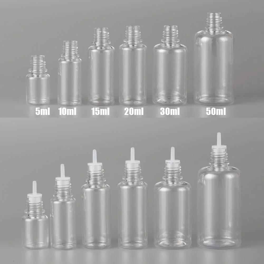 20PCS X 5/10/20/30/50ML PET Transparent Dropper Bottles Plastic Eye ...