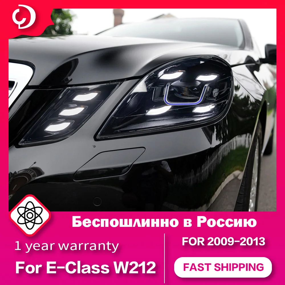Headlight for Benz E-Class W212 2009-2013 Head Lamps W212 LED DRL Angel ...
