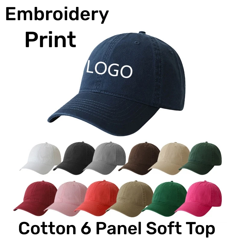 Soft-Top-Cotton-Baseball-Cap-Men-Custom-Logo-Sports-Hat-Outdoor-Women ...