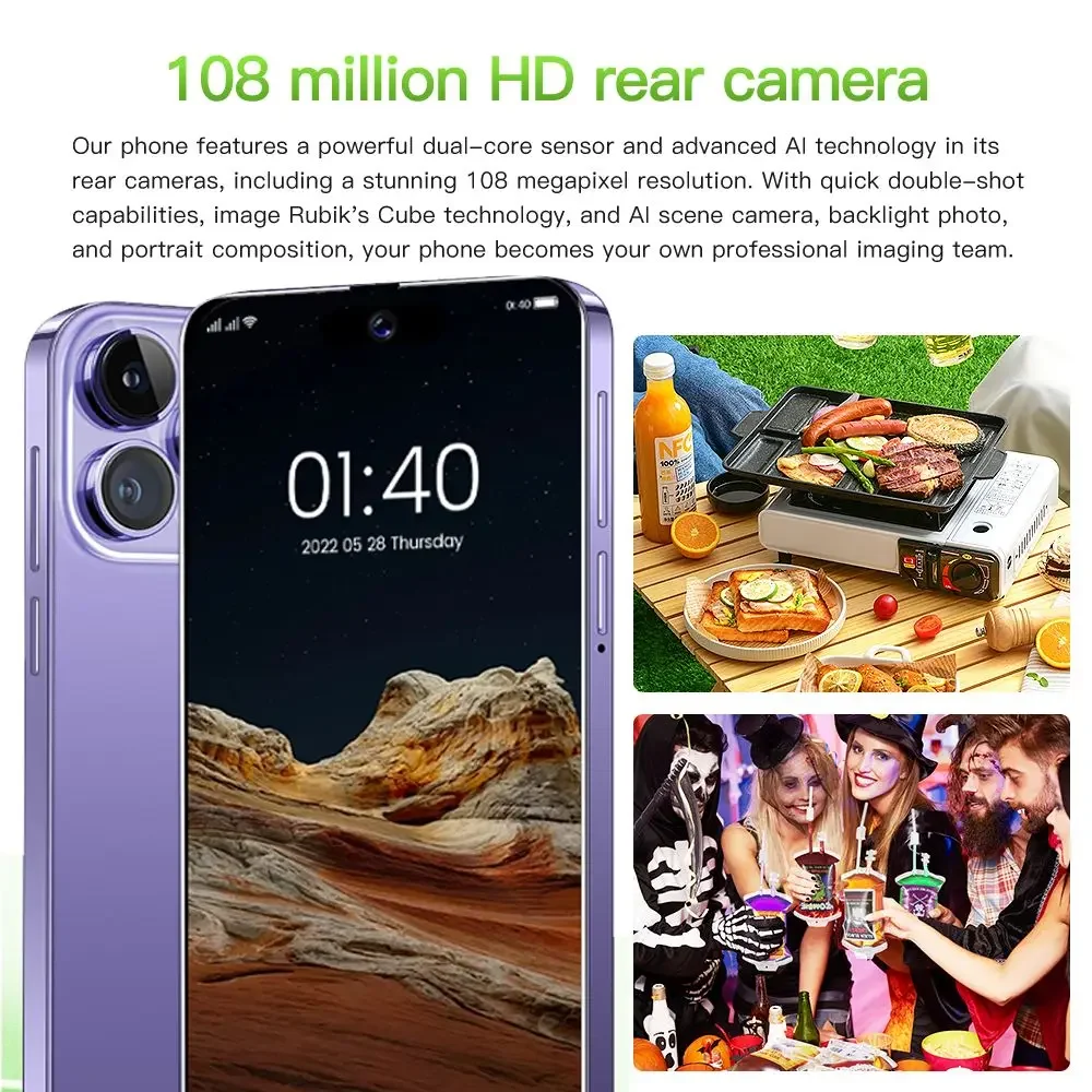 XS15 Pro Smartphone Tela Cheia, 16GB + 1TB, 6,8 \ - Ofertão Mais