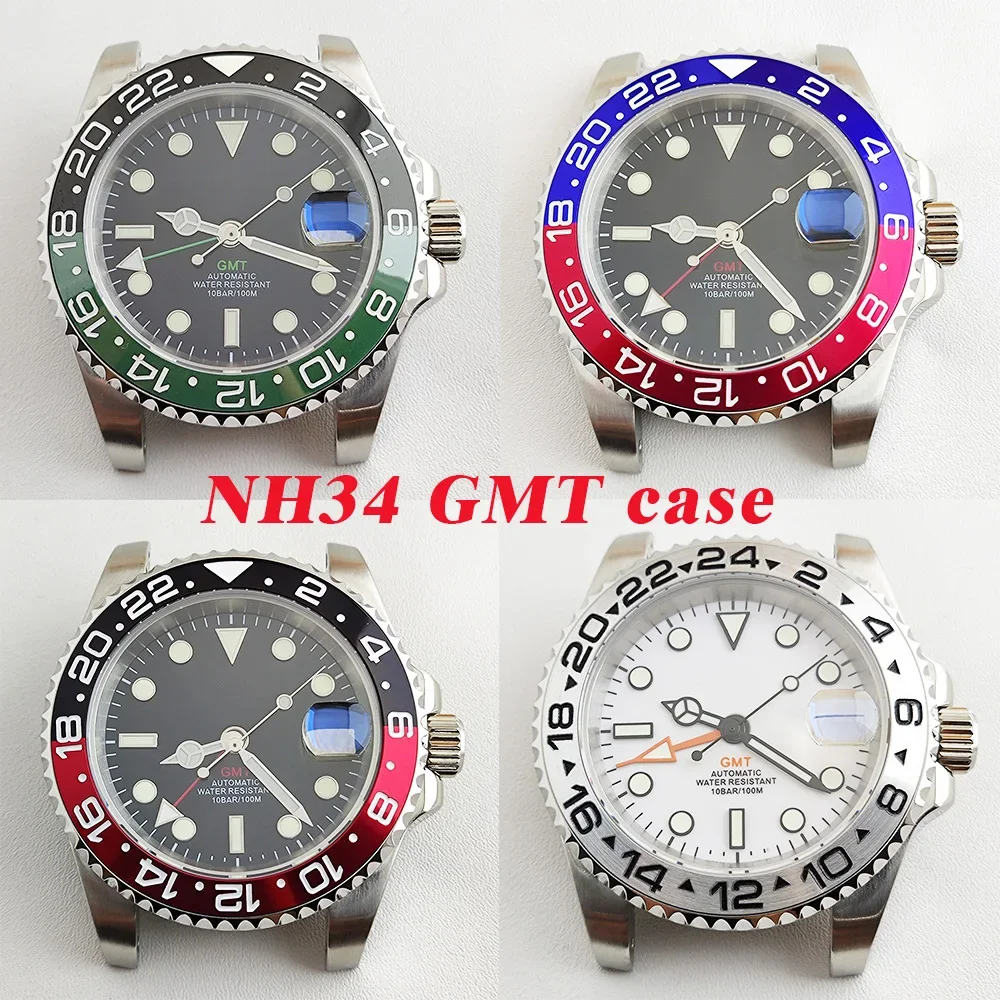 40mm-NH34-Case-NH34-Dial-Green-Luminous-Men-Watch-Parts-Stainless-Steel ...