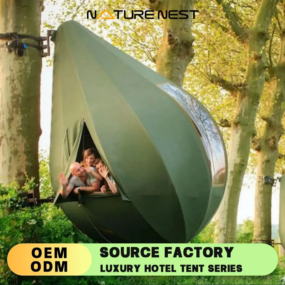 Green-Avocado-Hanging-Tree-House-Raindrop-shaped-Tents-Thick-Knife ...
