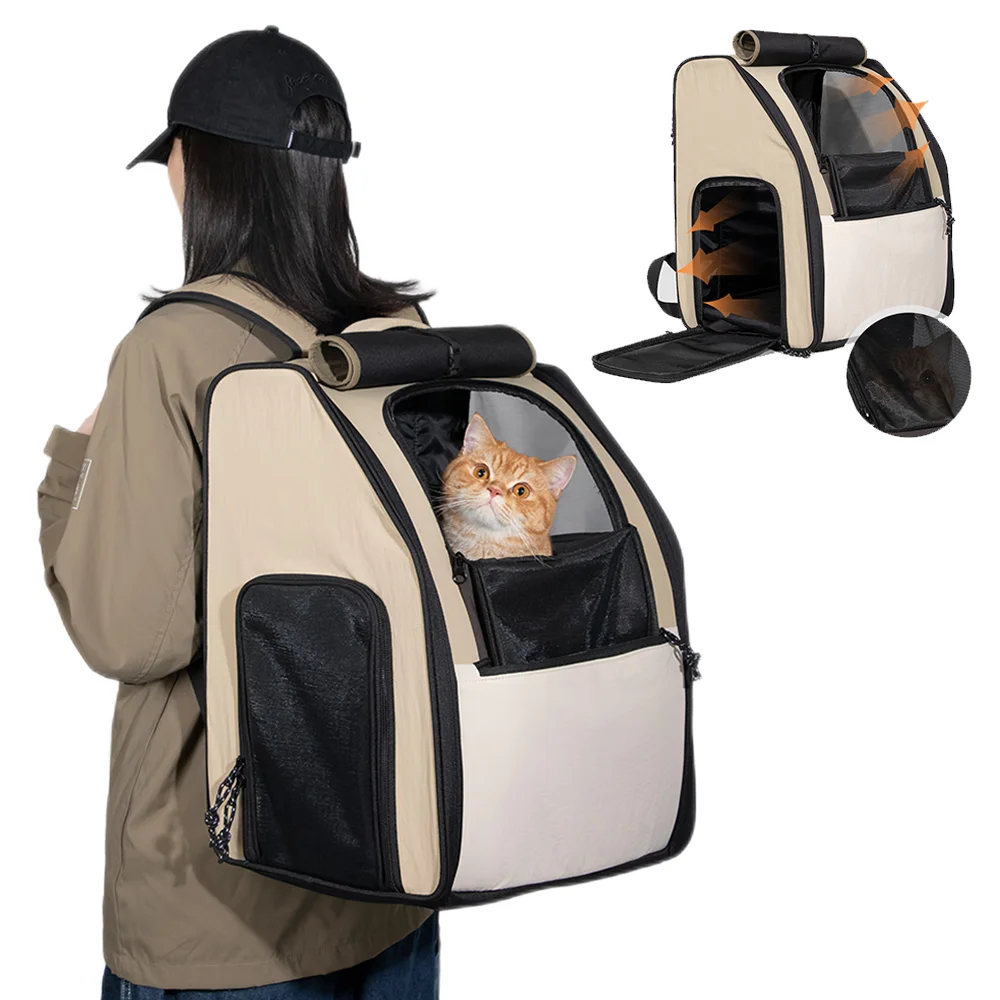 Pet-Cat-Bag-Breathable-Canvas-Portable-Cat-Backpack-Outdoor-Travel ...