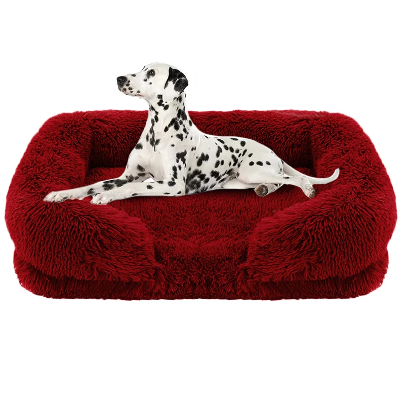 Cama super quente cão de pelúcia cama de animal de estimação inverno ...