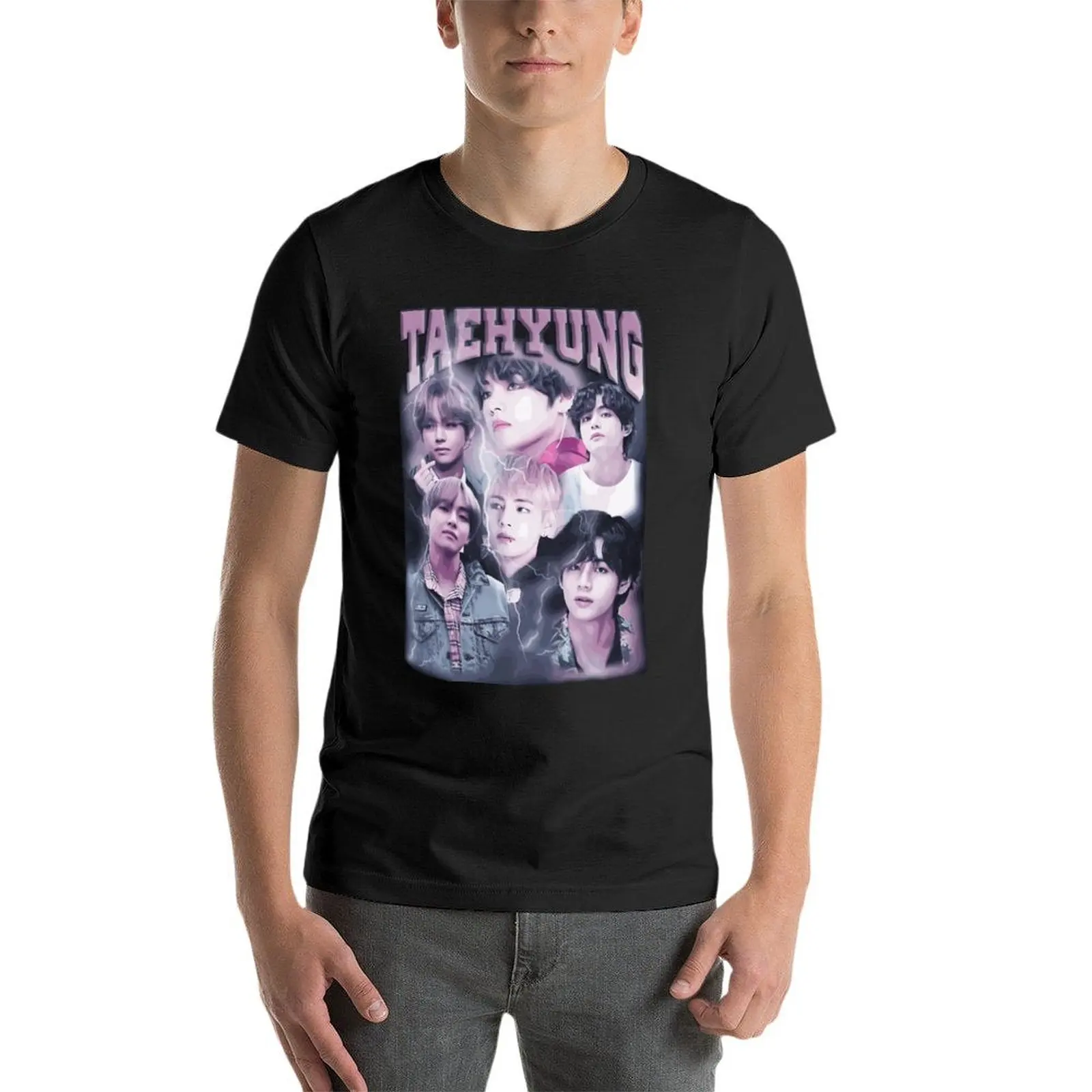 V Kim Taehyung Achasan Grubby Boy Oversize T-shirt For Men Clothing 100 ...