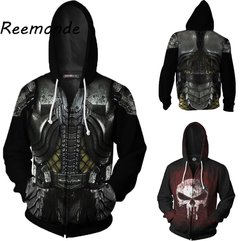 2019-Movie-The-Predator-Hoodie-Sweatshirt-Black-Jacket-Cosplay-Costumes ...