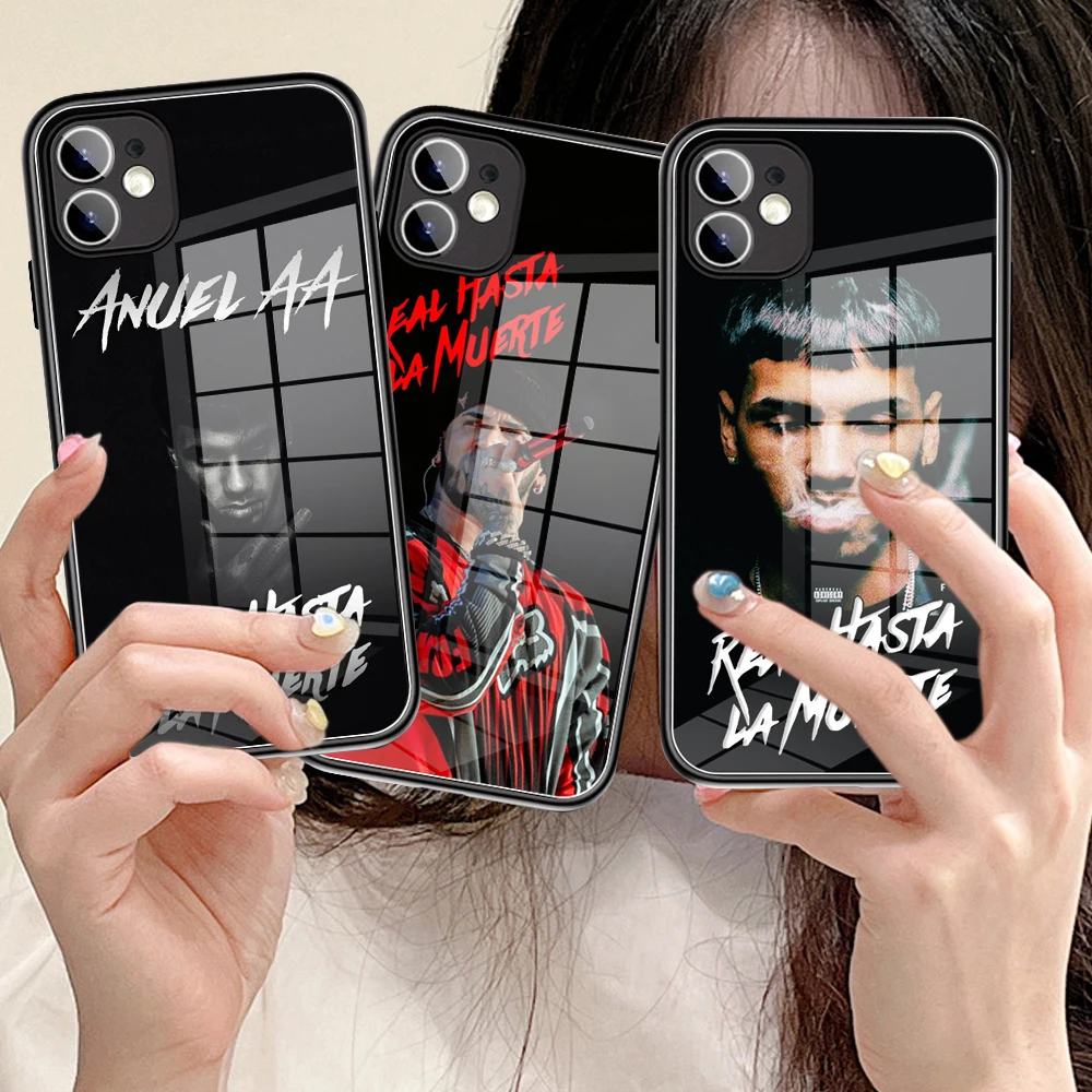 Funda-de-tel-fono-de-cristal-de-rapero-Anuel-AA-Real-Hasta-La-Muerte ...