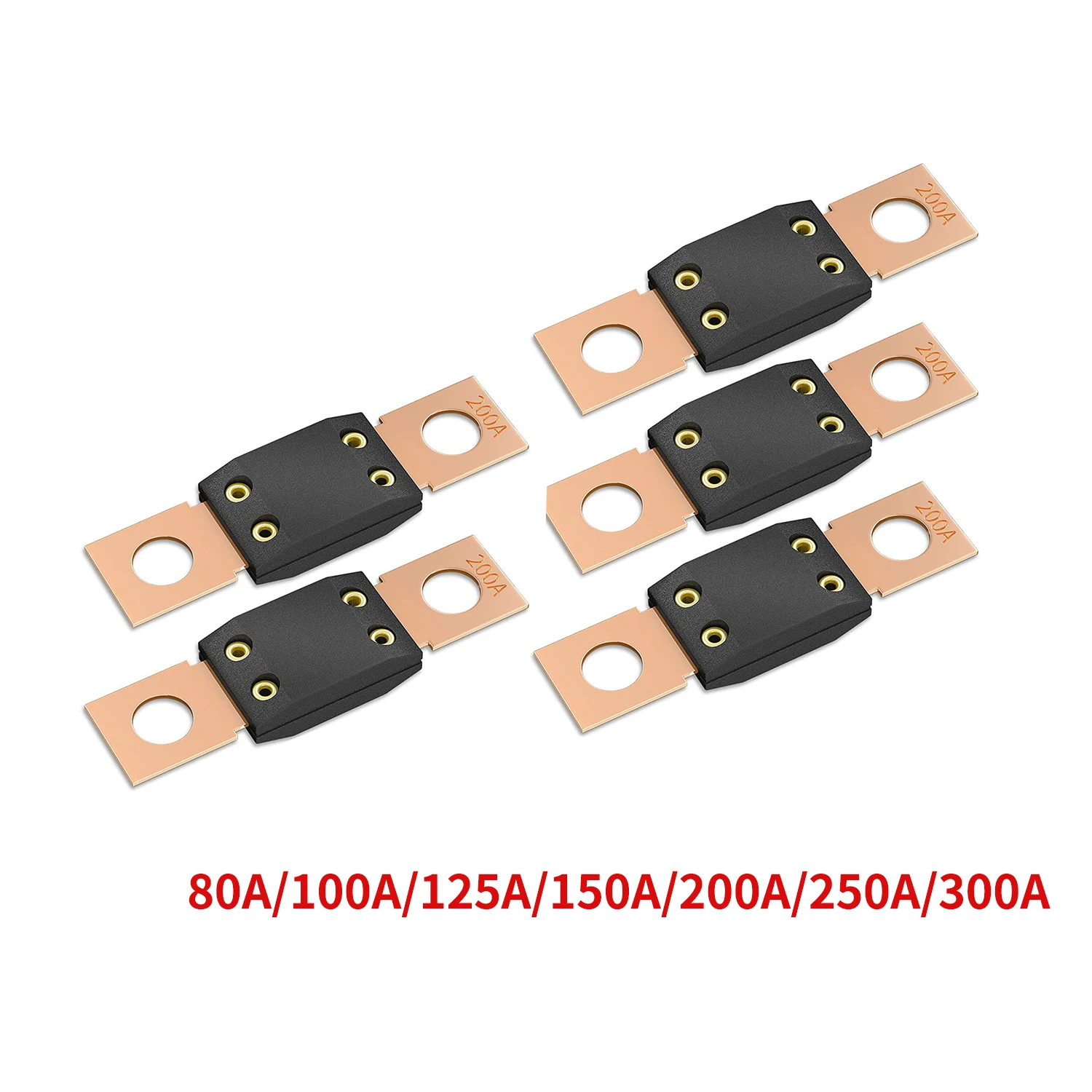 5Pcs MEGA Fuse ANL Car Fuses Bolt-on 80A 100A 125A 150A 200A 250A 300A ...
