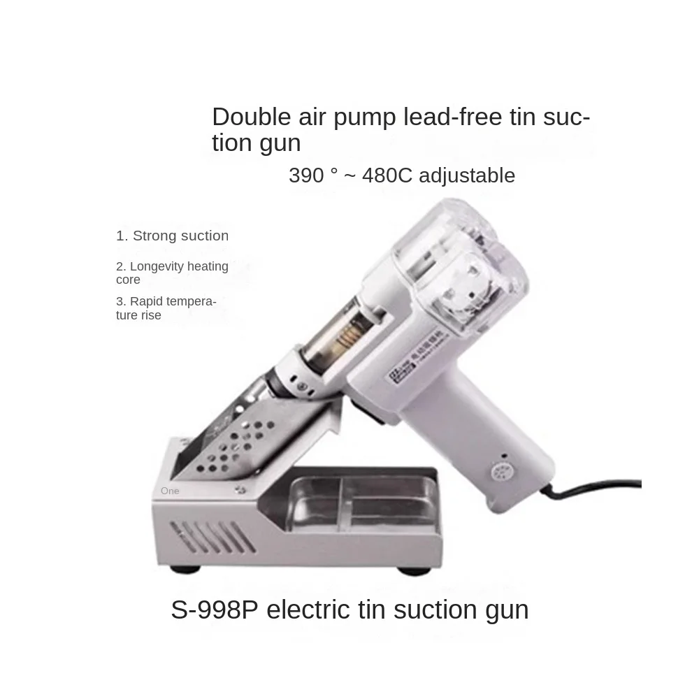S-998P-PN-998-Electric-Vacuum-Double-Pump-Solder-Sucker-Desoldering-Gun ...