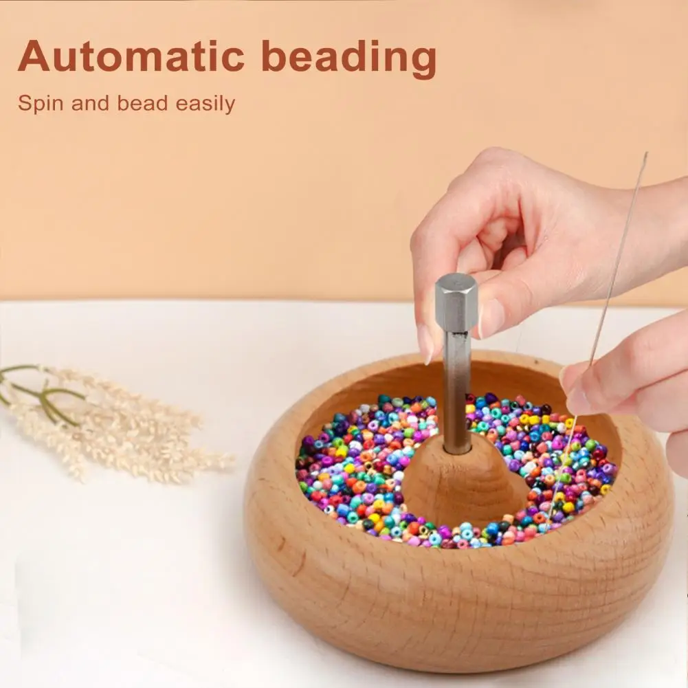 Bead-Stringer-Tool-Durable-Wooden-Bead-Spinner-Set-Easy-Jewelry-Making ...
