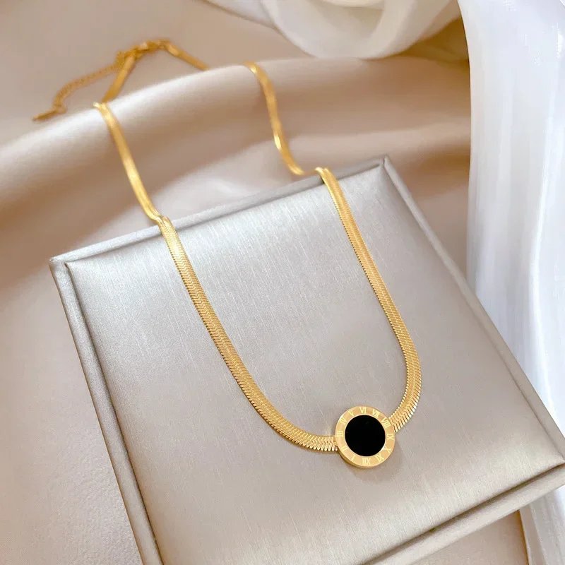 FEEHOW-Classic-Fashion-Stainless-Steel-Roman-Digital-Wafer-Pendant ...