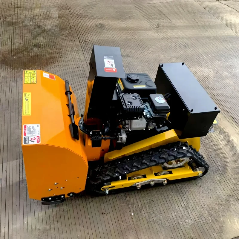 High Top and High Horsepower Tracked Snow Sweeper Road Robot Remote ...