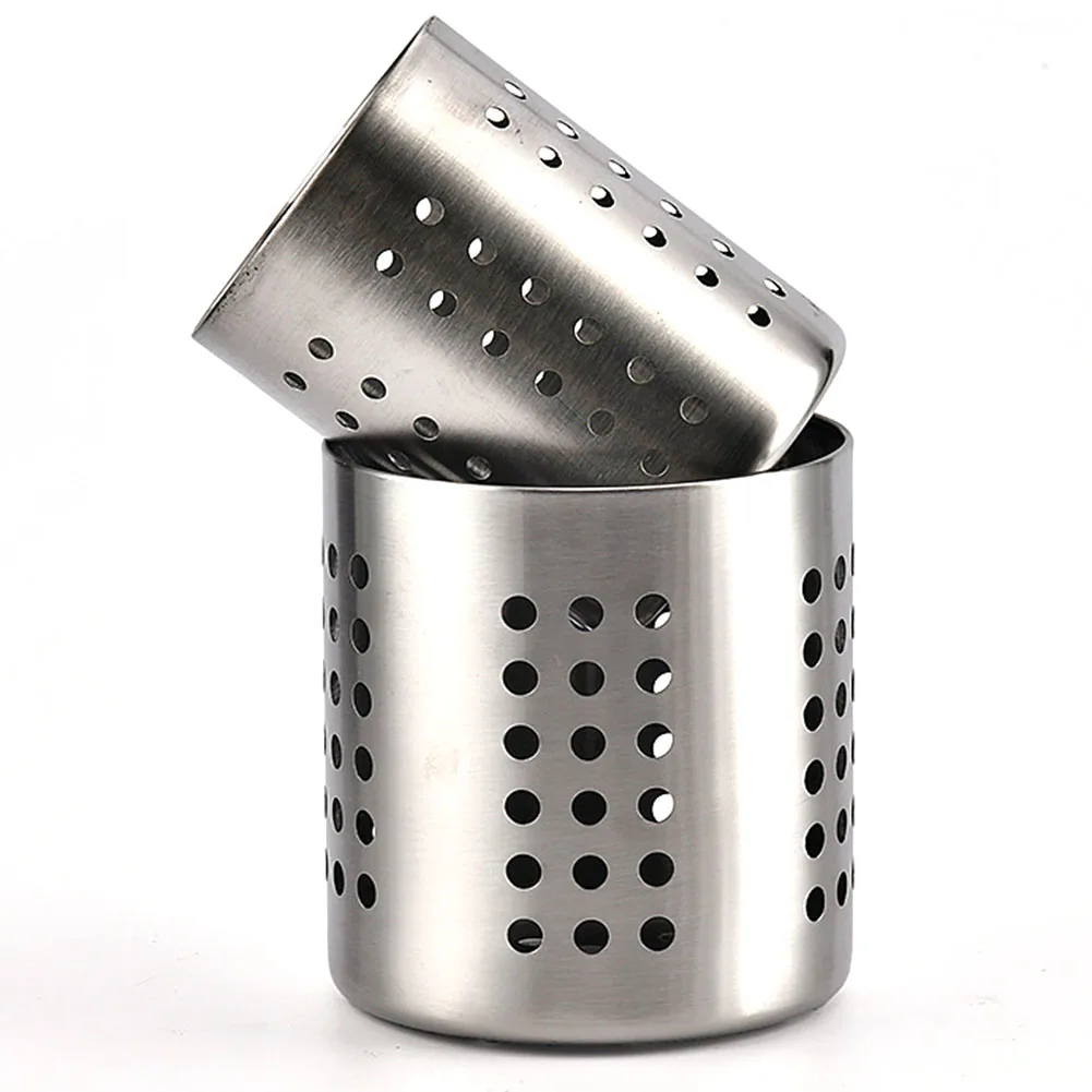 Stainless-Steel-Cutlery-Holder-Organizer-Container-Drainer-Storage ...