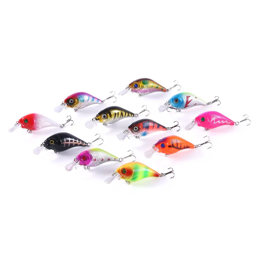 HENGJIA 600PCS hard diving crankbaits fishing lures bass wobbler pike ...