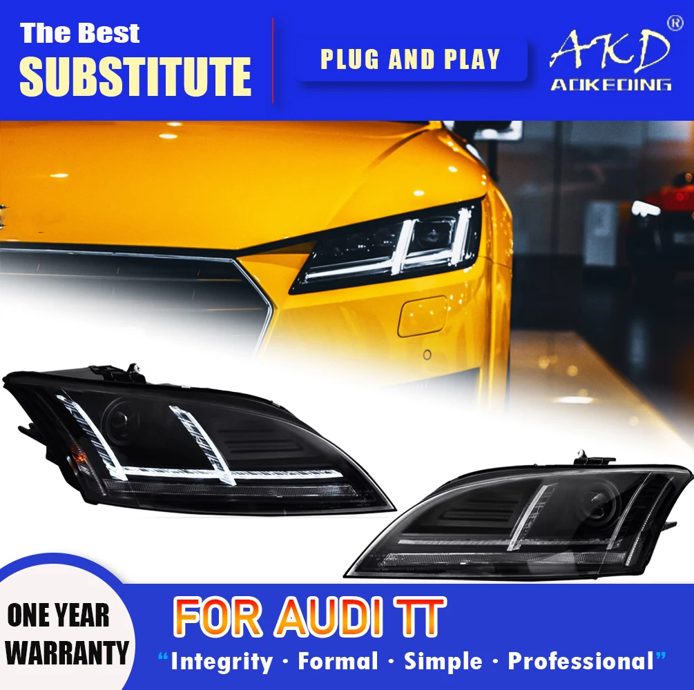 AKD-Head-Lamp-for-AUDI-TT-LED-Headlight-2006-2012-Headlights-TT-DRL ...