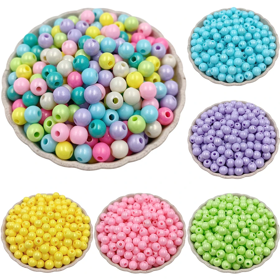Jewelry-Making-Accessories-Acrylic-Beads-Handcraft-Making-Solid-100Pcs ...