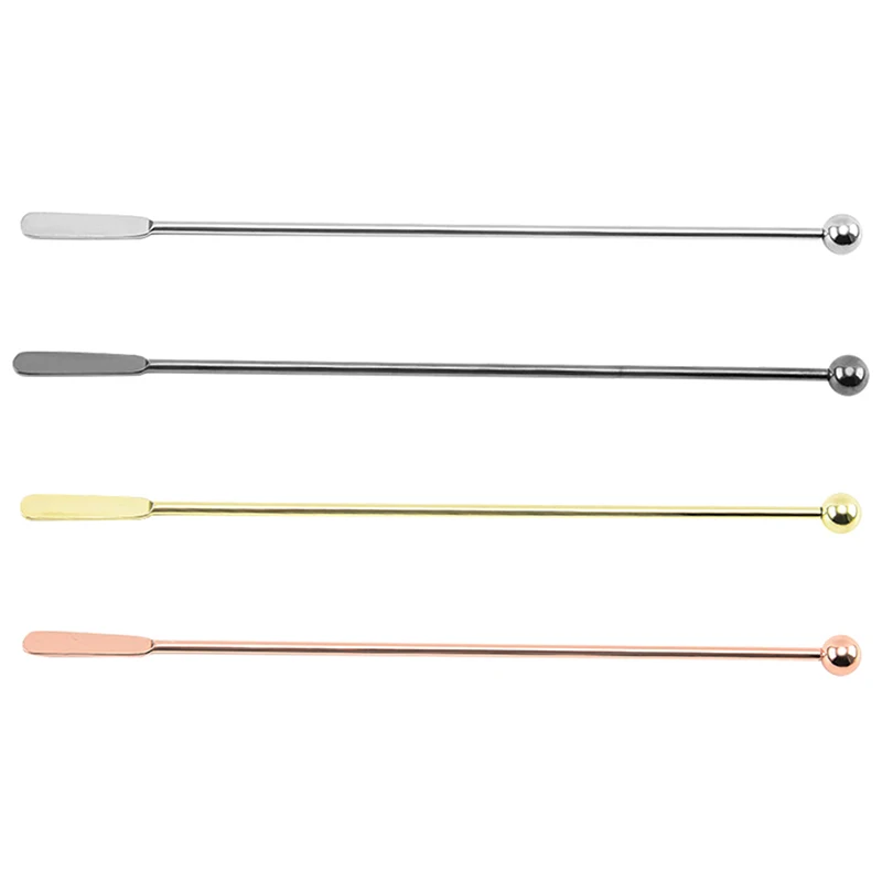 Stainless Steel Cocktail Drink Stirring Sticks Reusable Bartender Wine ...