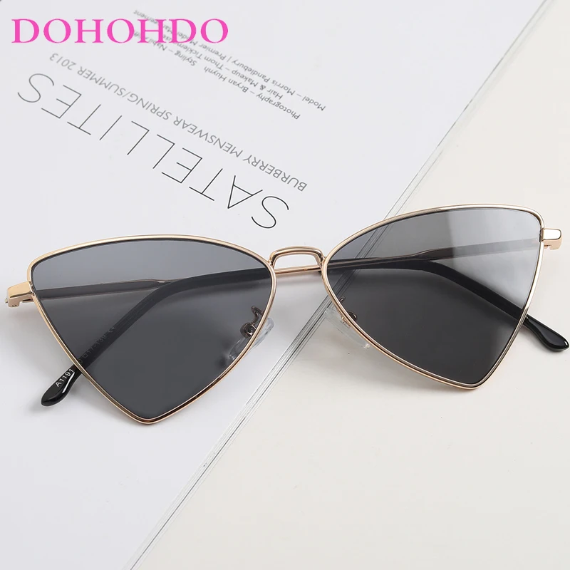 DOHOHDO Butterfly Style Triangular Metal Sunglasses For Women 2024 ...