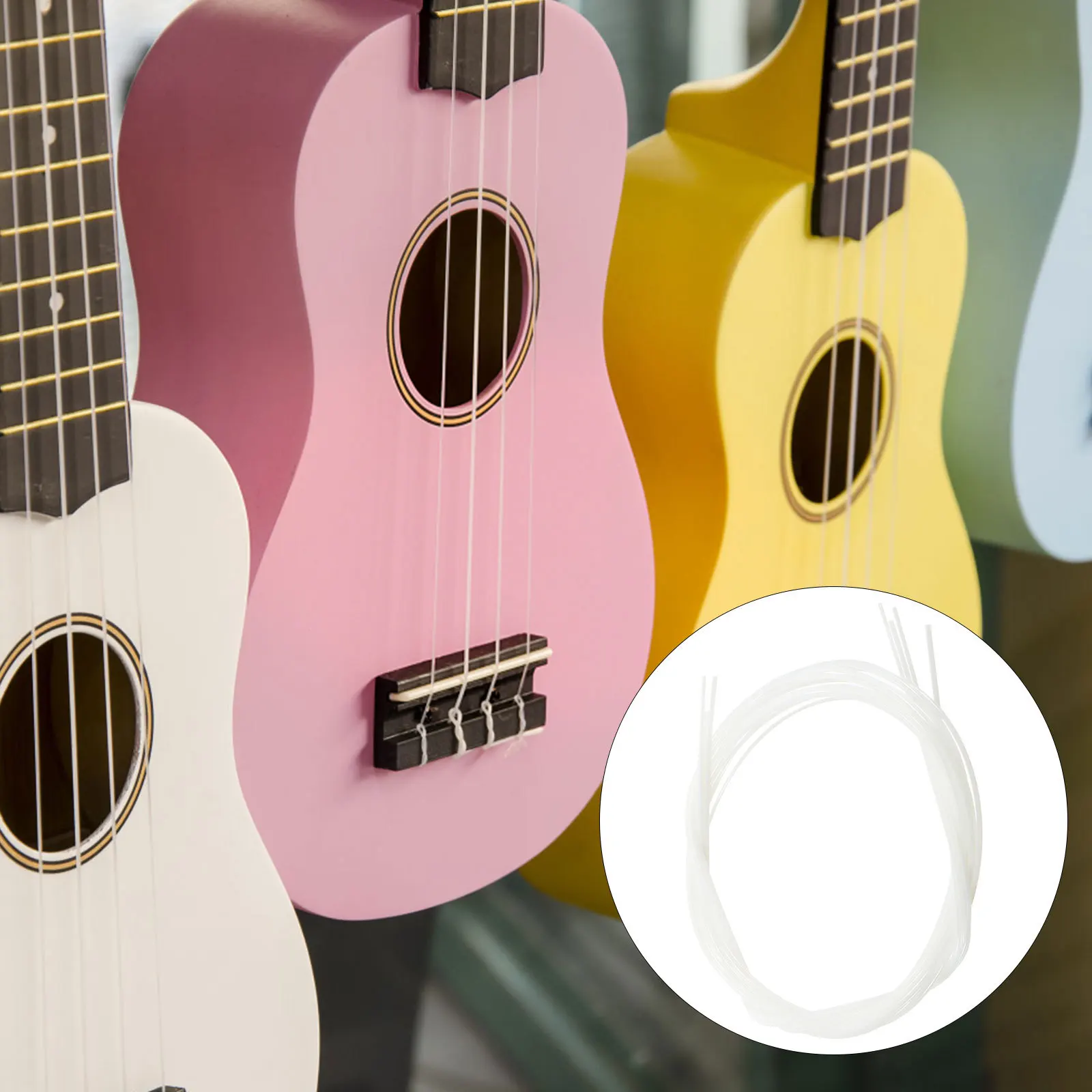 Juego de 5 cuerdas de ukelele, cuerda de nailon para reparación de ...