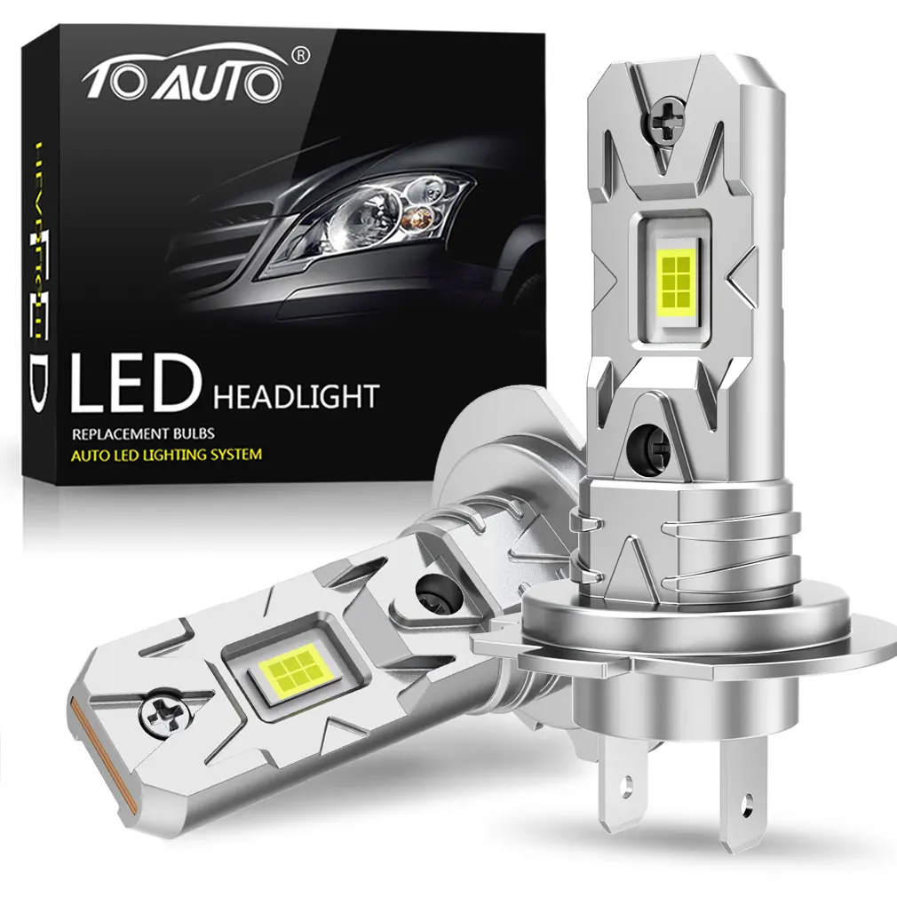 H7 LED Bulb 1:1 Mini Size Head Lamp Wireless 25000LM CSP LED Chips H7 ...
