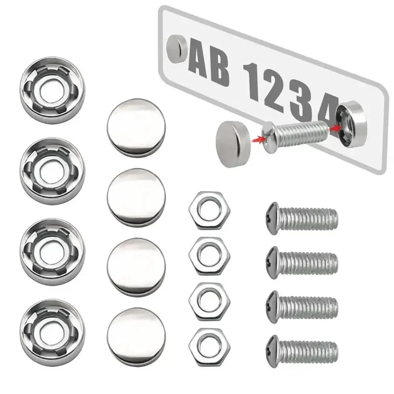 Car-Motor-Vehicle-Anti-Theft-License-Plate-Frame-Screws-License-Plate ...