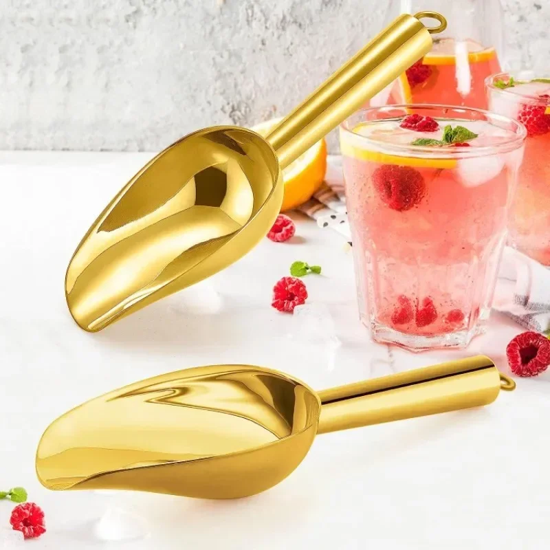 Mini-Ice-Scoop-1pc-3-Oz-Stainless-Steel-Scoop-Metal-Utility-Scoop-for ...