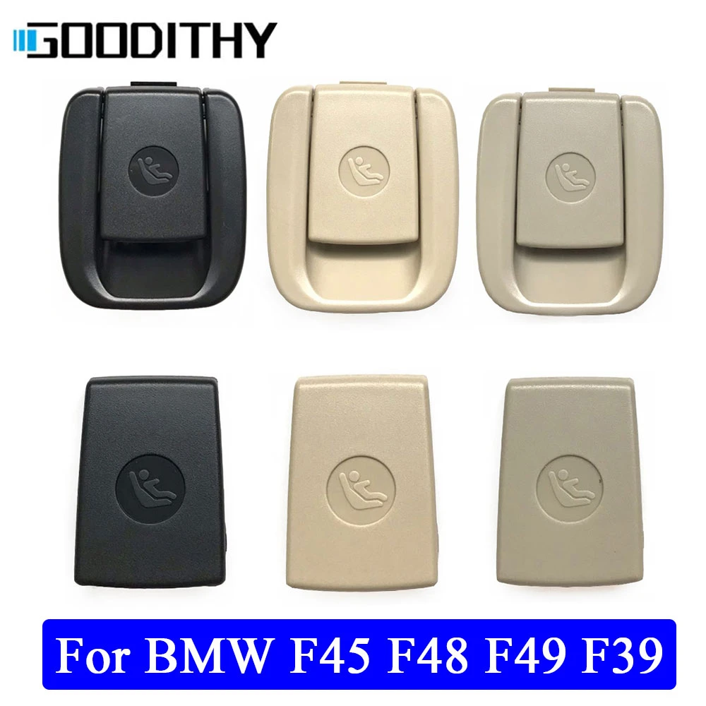 Car Interior Black Beige Rear Children Safety Seat Anchor ISOFIX Button ...