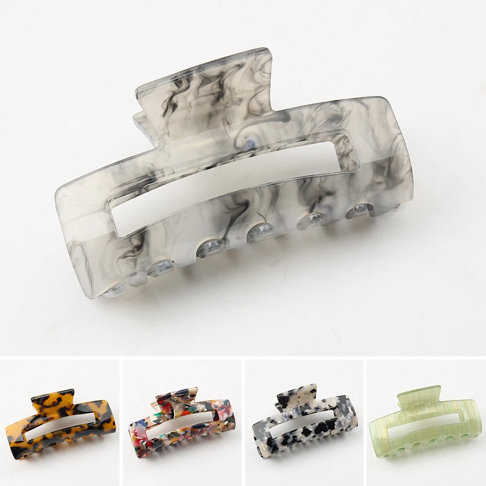 8cm-Clips-Geometric-Claws-Square-Acetate-Hair-Clamps-for-Women-Leopard ...