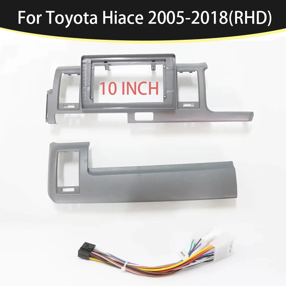 10 Inch Car Frame Fascia Adapter For Toyota Hiace RHD 2005-2018 Android ...