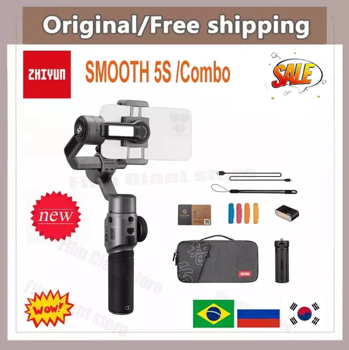 ZHIYUN Official Smooth 5s Gimbal Phone Handheld Stabilizer 3-Axis ...