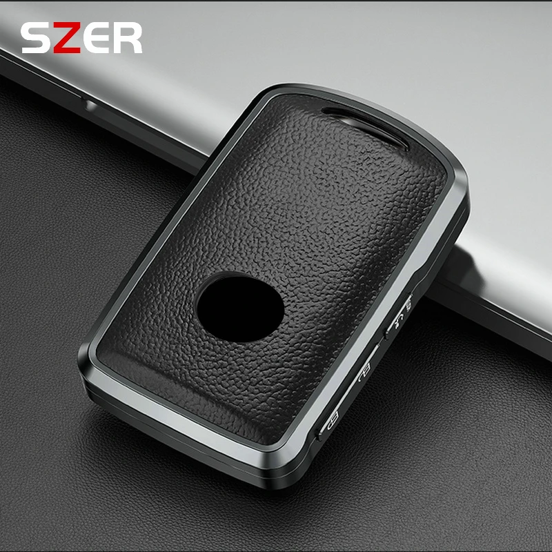 Leather-Metal-Car-Remote-Key-Case-Cover-Shell-Fob-For-Mazda-3-6-Cx30 ...