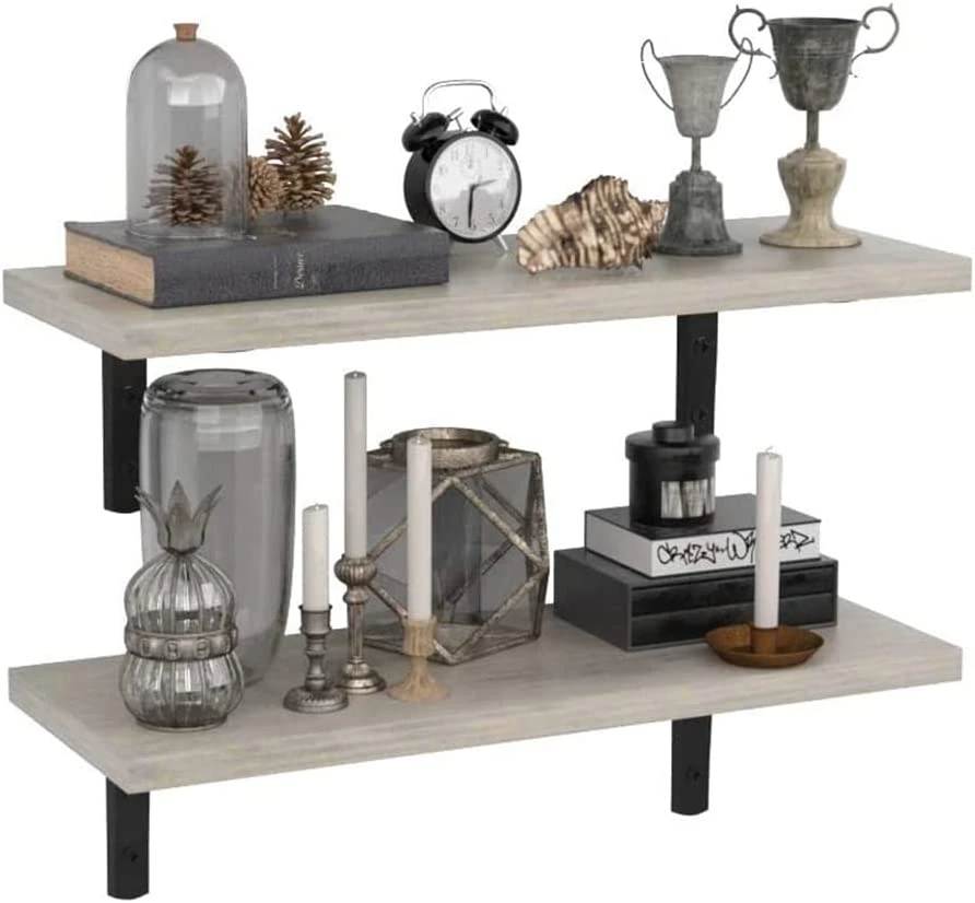 Office Wooden Wall Mounted Storage Rack Living Room High End Wall ...