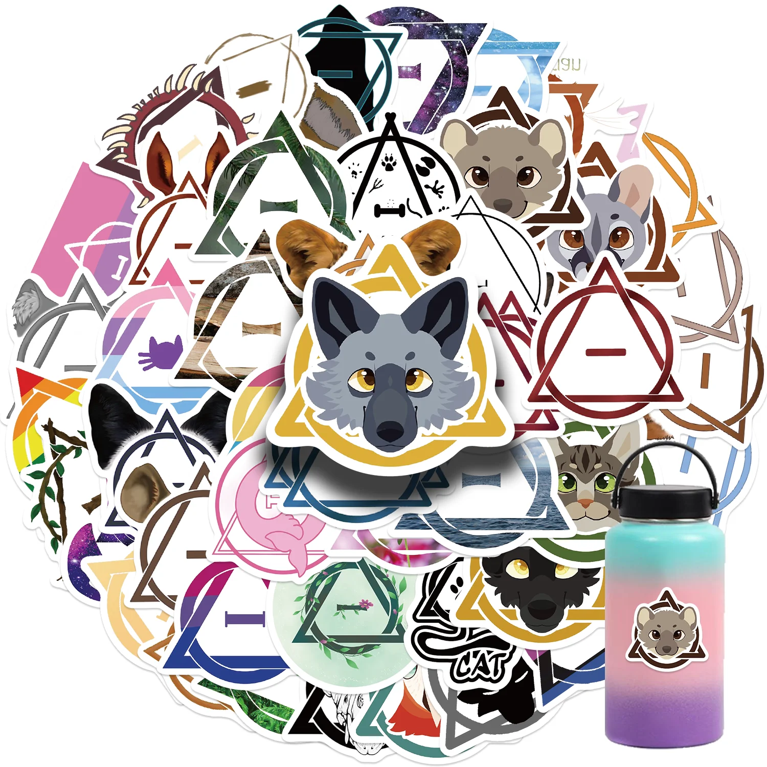 50PCS-Therian-Stickers-Cute-Aesthetic-Scrapbook-Stickers-DIY-Diary ...